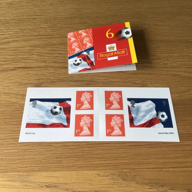 2 X 2002 Royal Mail Ist Class Stamp Book - Football World Cup', Korea ...