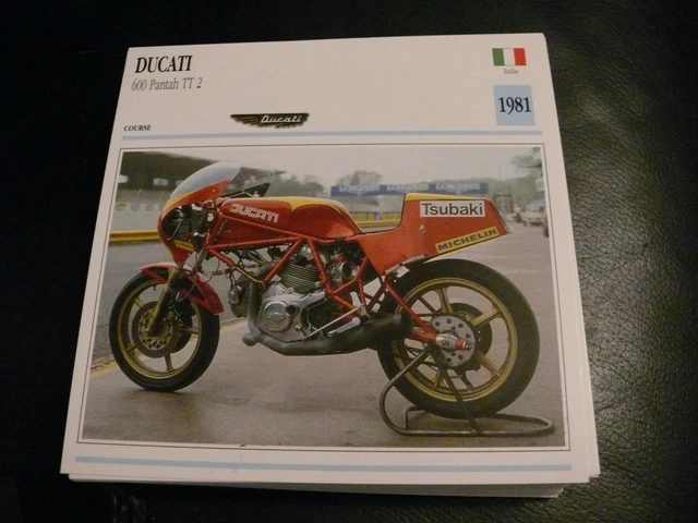 FICHE CARD CARTONNÉE moto ducati 600 pantah tt2 italie 1981 EUR 4,99 ...