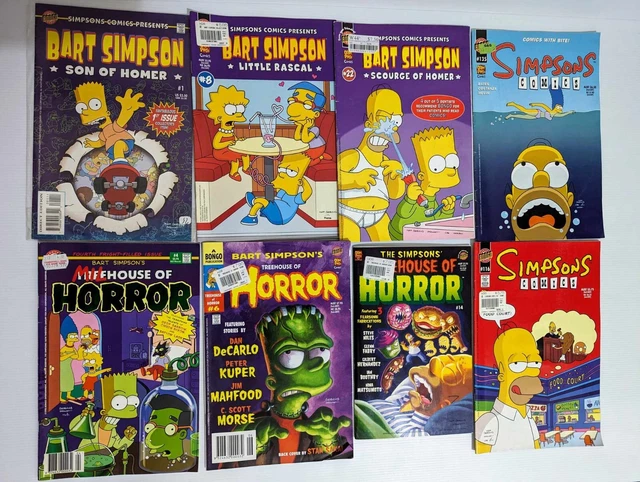 BART SIMPSON COMICS #1, #8, #22 + The Simpsons, Treehouse of Horror ...