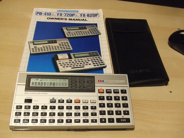 CASIO FX-720P PERSONAL Computer Calculator Vintage with Manual & RC-4 ...