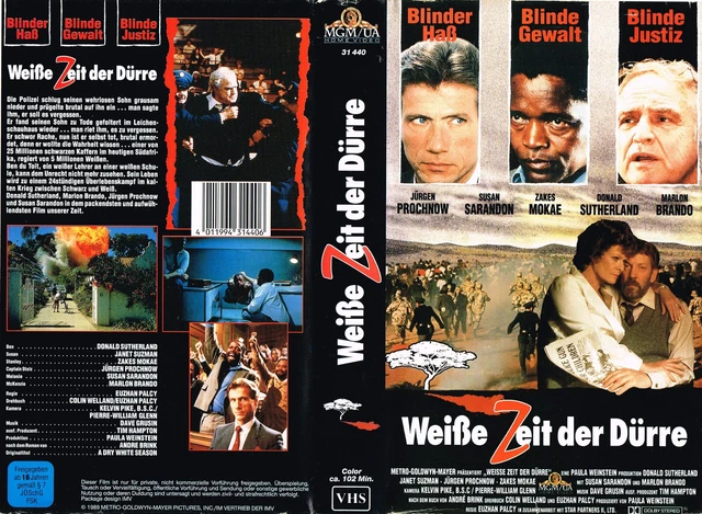 (VHS) WEISSE ZEIT der Dürre - Susan Sarandon, Donald Sutherland, Jürgen ...