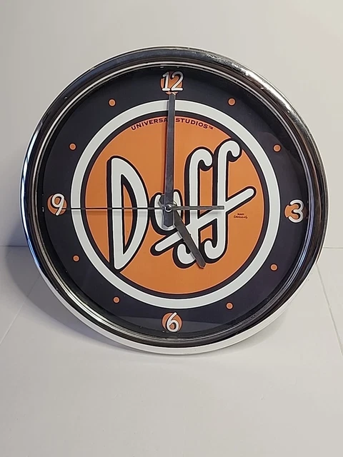 RARE VINTAGE UNIVERSAL Studios Simpsons Duff Clock. Standing/Wall ...