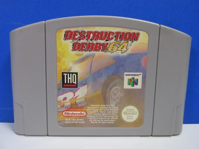 VINTAGE N64 NINTENDO DESTRUCTION DERBY 64 VIDEO GAME cart ORIGINAL pal ...