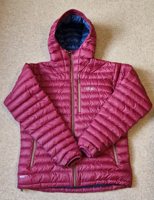 RAB MENS MICROLIGHT Alpine Down Insulated Hooded Pertex Jacket Size L ...