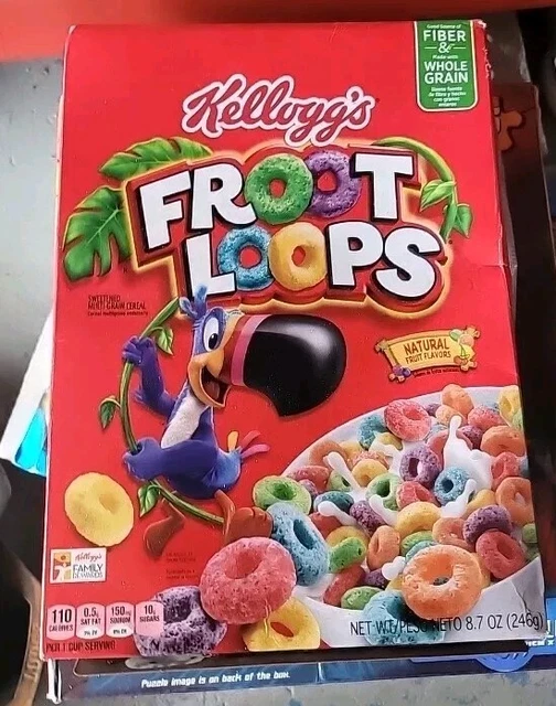 KELLOGG S FROOT Loops, Breakfast Cereal - Box 8.7 oz £6.84 - PicClick UK