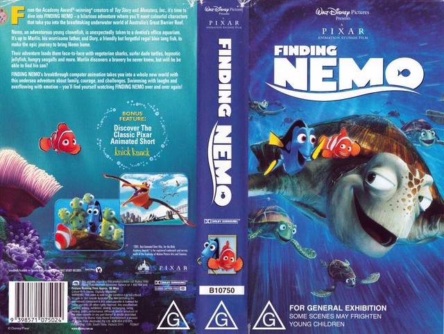 FINDING NEMO DISNEY Pixar (VHS Video Tape) EUR 5,92 - PicClick FR