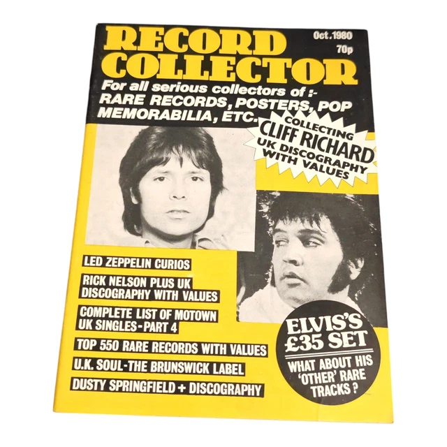 RECORD COLLECTOR MAGAZINE October 1980 Elvis Cliff Richard Led Zeppelin ...