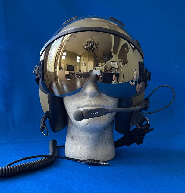 USED HGU-GENTEX 84/P LARGE US Jet Fighter Pilot Flight Helmet HGU84 £ ...