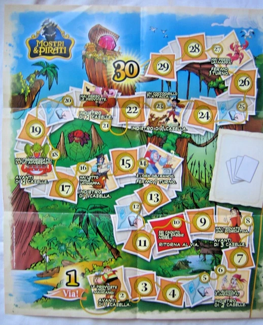 GIOCO KINDER FERRERO Mostri E Pirati "La Mappa" EUR 7,00 - PicClick IT