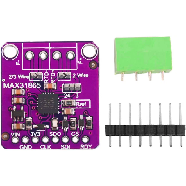 MAX31865 PT100 RTD Thermocouple Temp Sensor Amplifier Module 3.3V 5V ...