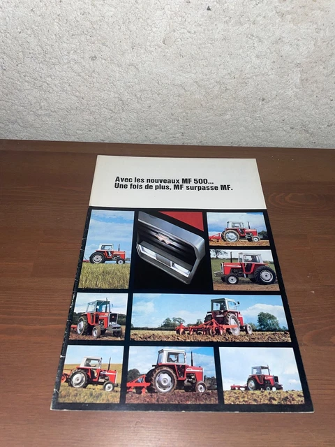 BROCHURE PROSPEKT PROSPECTUS TRACTEUR MASSEY FERGUSON 500 tractor-john deere-ih EUR 9,99 ...