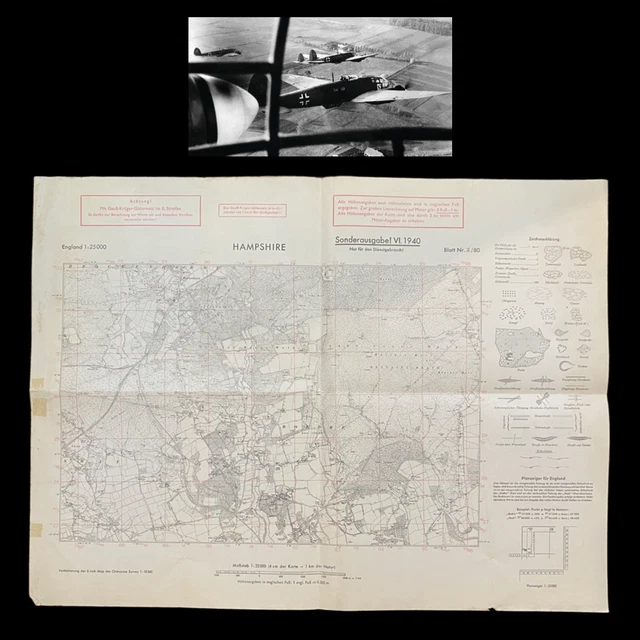 RARE! WWII 1940 BLITZ Battle of Britain German Luftwaffe Navigator's ...