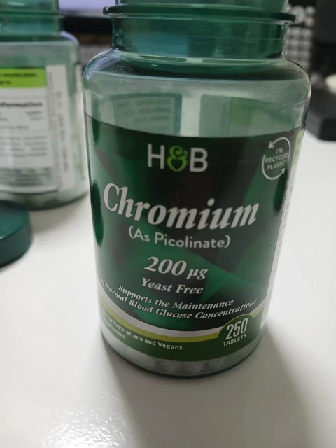 2 X CHROMIUM as picolinate H&B NEW £21.50 - PicClick UK