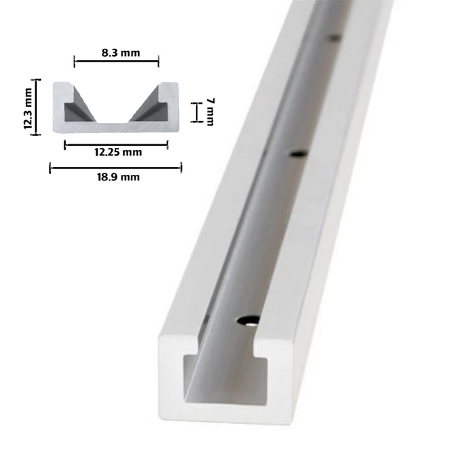 ALU C-PROFIL 40CM ELOXIERT Aluminium Laufschiene Profil Schiene M8 EUR ...