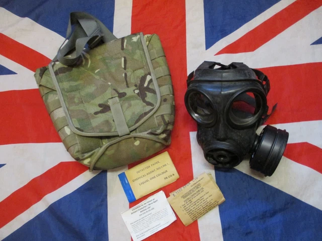 1988 AVON BRITISH army sas ISSUE respirator gas mask S10 SIZE 3 MEDIUM ...