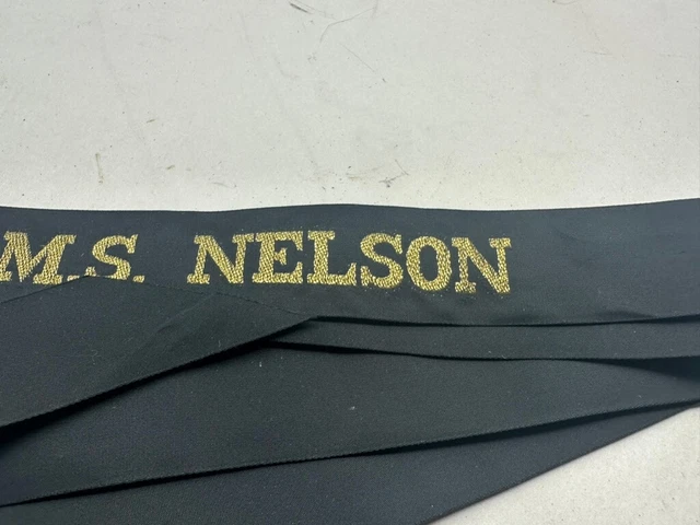GENUINE BRITISH ROYAL Navy H.M.S Nelson Cap Tally - Full Length £4.99 ...