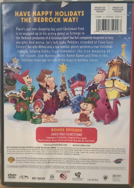 A FLINTSTONES CHRISTMAS Carol (1994 FS DVD) Hanna-Barbera WB £4.42 ...