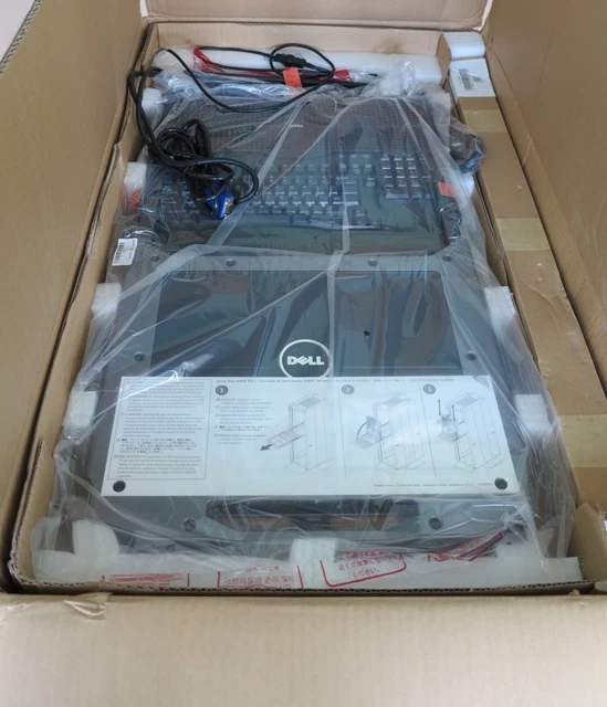 NEW DELL POWEREDGE 17FP PDJCN 1U Rackmount 17" TFT LCD Monitor KMM ...