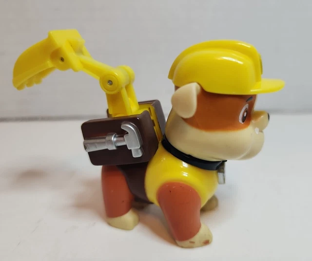 SPIN MASTER PAW Patrol RUBBLE w/ Construction Hat Action Pack Pups ...