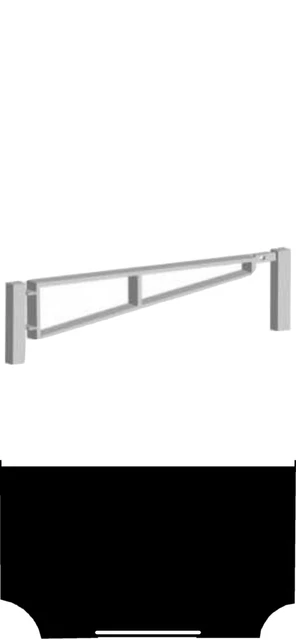 STEEL CAR PARK Vehicle Barrier Swing Gate £600.00 - PicClick UK