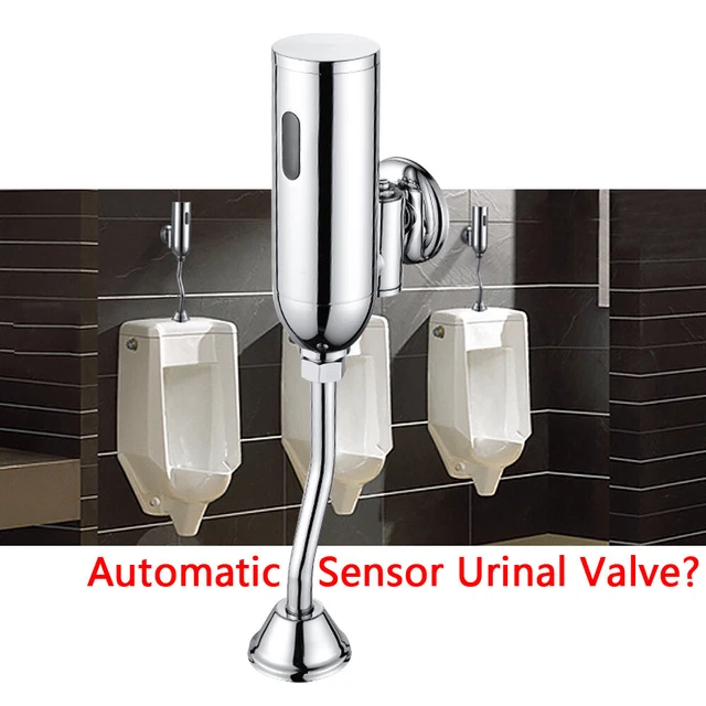 WALL MOUNT URINAL Flush Taps Touchless Male Toilet Automatic Sensor ...