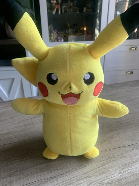 PIKACHU ELECTRONIC TALKING Light Up Cheeks Tail Pokemon Soft Plush ...