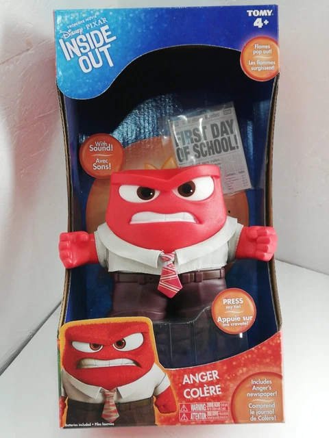 DISNEY STORE DISNEY Pixar Deluxe Inside Out Talking Anger Doll Pop Up ...