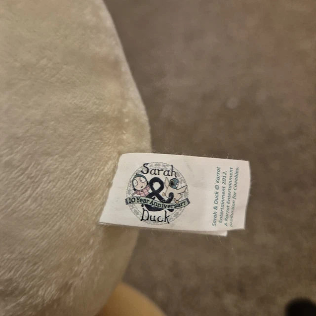 SARAH AND DUCK CBeebies Duck Soft Toy Plush Rare Large £22.99 - PicClick UK