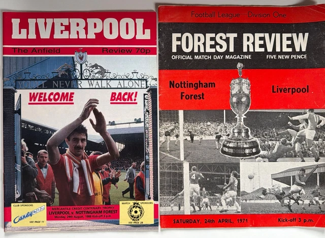 LIVERPOOL V NOTTINGHAM Forest Programmes Joblot 1970s 1980s £1.17 ...