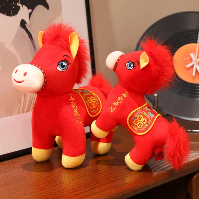 CHINESE ZODIAC HORSE Plush Toy With Pp Cotton Filling For Lunar New ...