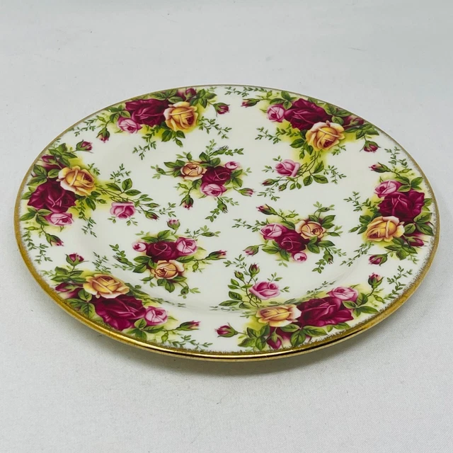 VINTAGE ROYAL ALBERT Classic III Old Country Roses Plate Red Fine China ...