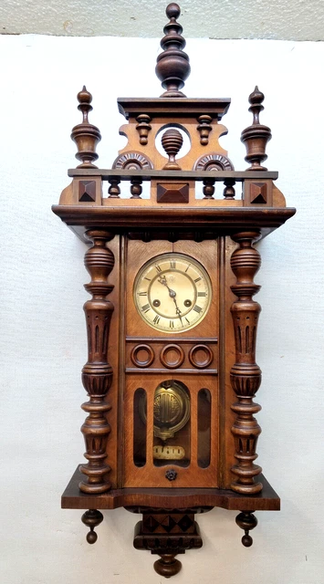 ANTIKE GROSS WANDUHR,PENDELUHR Regulator Gründerzeit um 19Jh JUNGHANS ...