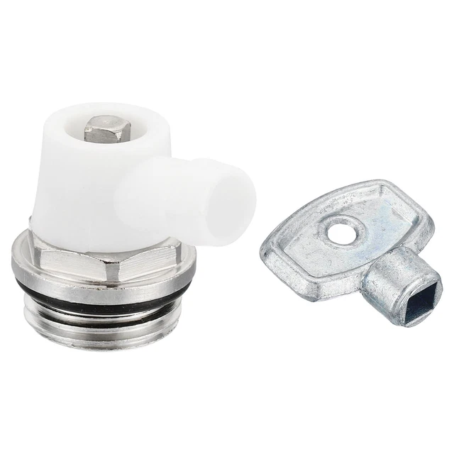 1/2& BSP MANUAL Radiator Air Vent Plug Valve with Key Nickel Plated ...