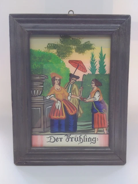 VIER GEMÄLDE &DIE vier Jahreszeiten", Bauernmalerei, Tirol EUR 50,00 - PicClick DE