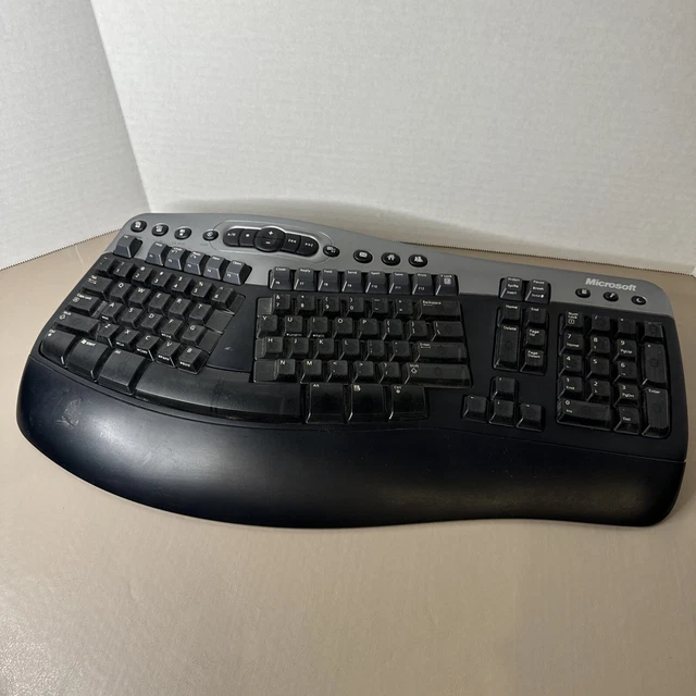 MICROSOFT WIRELESS NATURAL MultiMedia Keyboard Battery Operated WBR0178 ...