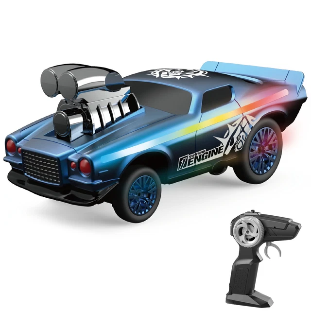 BLUE REMOTE CONTROL Drift Car 2.4GHz Electric Stunt Vehicle With ...