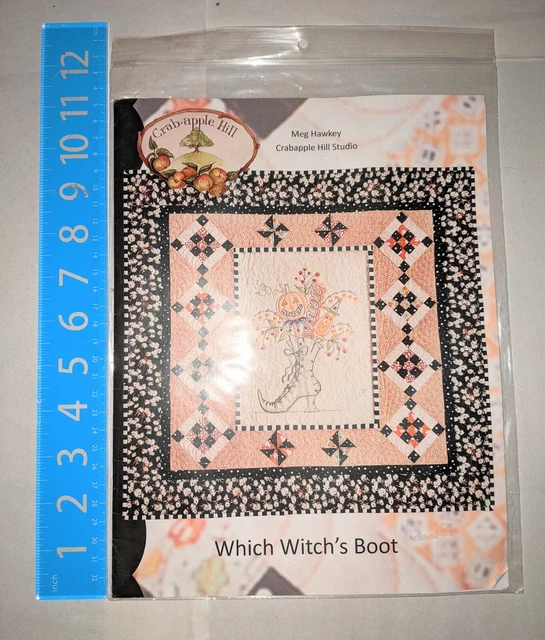 CRABAPPLE HILL STUDIO-QUILT Pattern-WHICH WITCH'S BOOT-40"x32.5" OOP ...