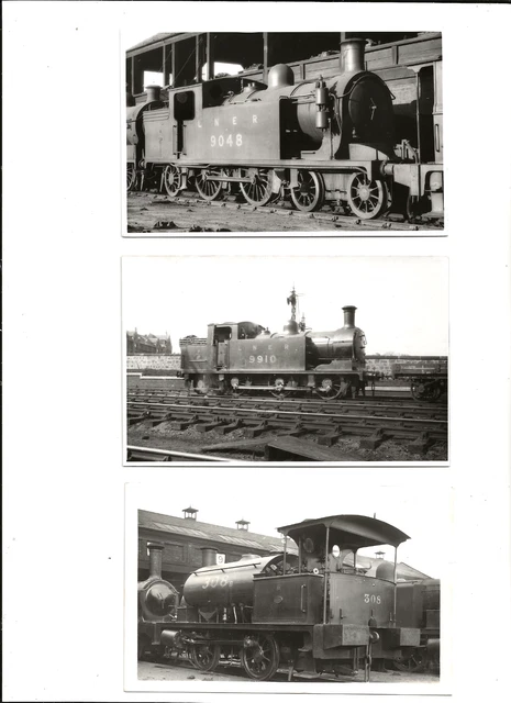 6 DIFFERENT PHOTOGRAPHS of North British Railway Tank Engines in LNER ...