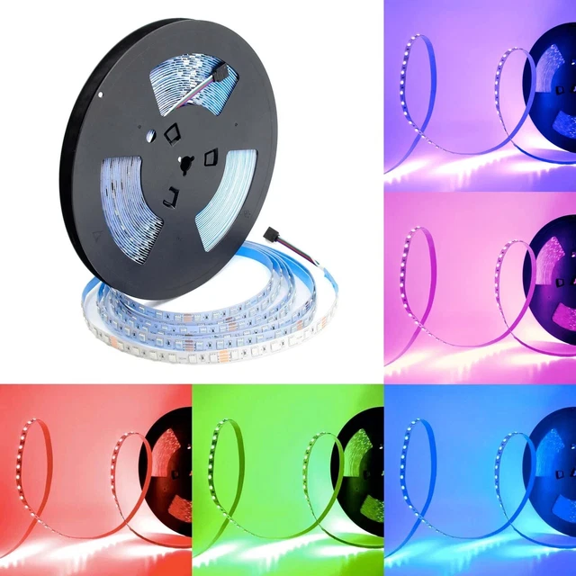 20M LED STRIP Lights 5050 SMD DC24V RGB Colour Changing Flexible ...