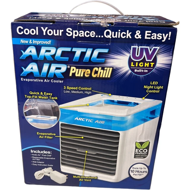 ARCTIC AIR-ULTRA COOL Evaporative Cooler Ontel Portable AC Fan ...