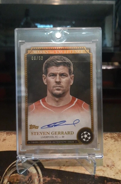 2024-25 TOPPS CHROME UCC Steven Gerrard Marks Of Excellence Auto Gold ...