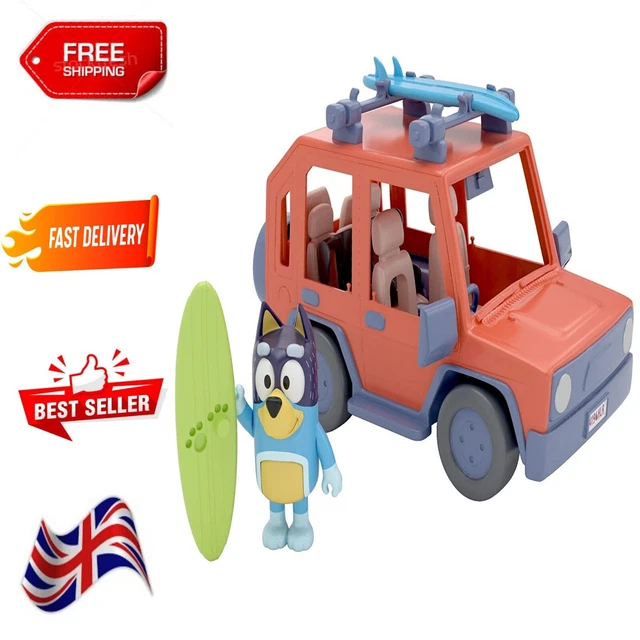 BLUEY HEELER 4WD Family Vehicle Playset Inc Bluey Figure & Surf Boards ...
