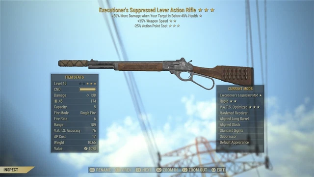 FALLOUT 76 EXECUTIONERS 2525 Lever Action Rifle (PS4/PS5) $30.00 ...