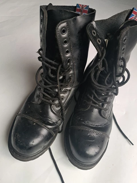 SETTLER BOOTS , UK 9 Military Goth Style Rock Made England Work £57.00 ...