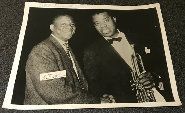 ALTON PURNELL & Louis Armstrong Rare Publicity Photo-Signed By Alton ...