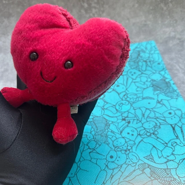 JELLYCAT AMUSEABLES ARLETTE Heart Macaron Red Plush Toy W/ Tags and ...