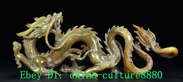 12 &HAN DYNASTIE naturelle et Tian Yu sculpté Feng Shui Dragon EUR 5. ...