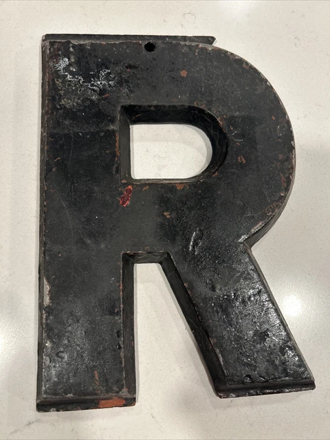 *RARE* VINTAGE 10& ADLER MOVIE THEATER MARQUEE Sign BLACK METAL LETTER ...