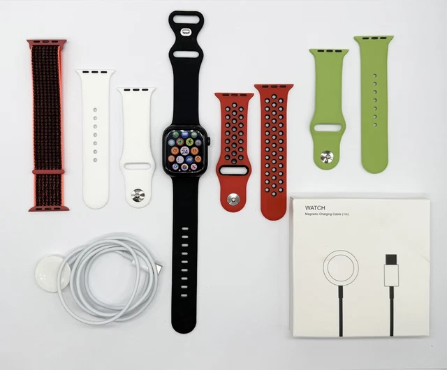 APPLE WATCH SERIES 10 42mm Jet Black Aluminium Case GPS (A2997) with 5 ...