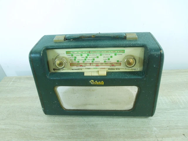 GREEN ROBERTS TRANSISTOR Radio Model RT8 Vintage 1960s ~ Just about ...